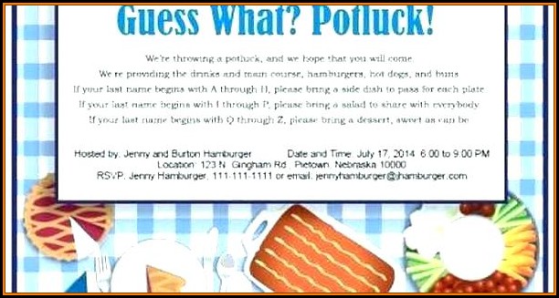 Potluck Email Invitation Template Template 2 Resume Examples 