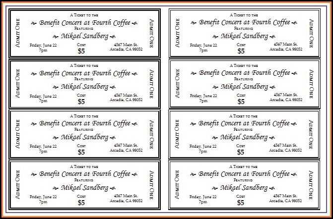 Dinner Fundraiser Ticket Templates Template 1 Resume Examples 