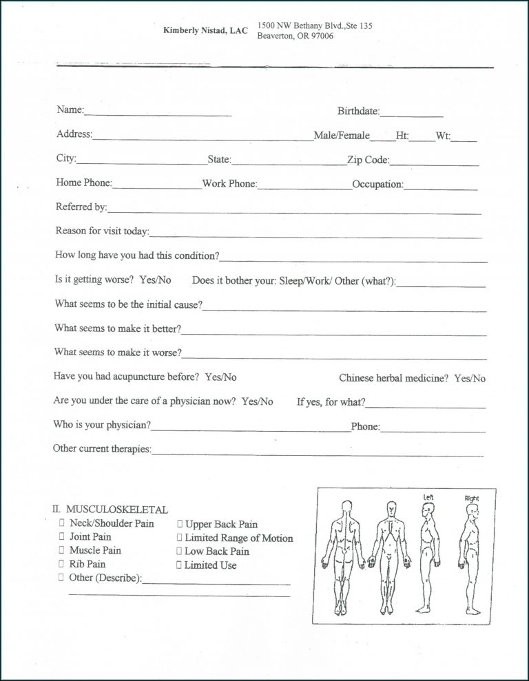 Acupuncture Patient Intake Form Template Form Resume Examples My3aZ2P8wp